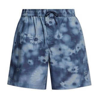 Maison Kitsun&eacute; Shorts mit floralem Muster - - Shorts - Herren - Blau - 3XS