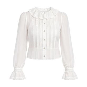 Dolce & Gabbana Seidenbluse - - Blouses & Shirts - Damen - Wei&szlig; - XS