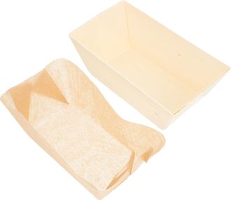 Angoily 3 St&uuml;ck Hochtemperaturbest&auml;ndige Holz backboxen mit Papierliner Rechteckige Brotkisten f&uuml;r Kuchen Brioche und Geb&auml;ck Leicht Formstabil und Lebensmitte