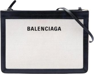 Balenciaga Sac bandouli&egrave;re Pochette M Pre-owned - Femme - Pre-owned - Blanc - Taille: ONE Size