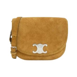 Celine Pre-owned Sac bandouli&egrave;re moyen Buzas en daim - Femme - Pre-owned - Brun - Taille: ONE Size