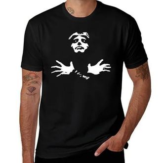 Generic T-shirt vintage années 80 inspiré de la légende du rock pour homme, t-shirt rétro à manches courtes en coton pour les fans de musique, Style noir, 6XL