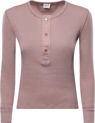 Chlo&eacute; Femme, Pulls, Rose, Taille: 38 FR Chemise Henley ajust&eacute;e