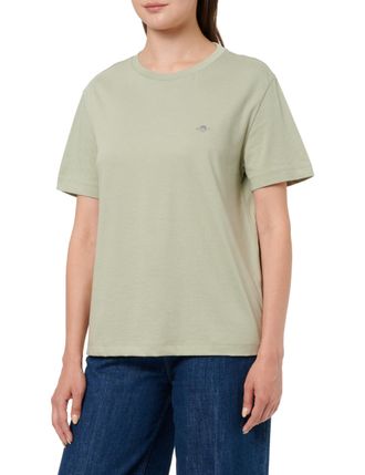 GANT Herren REG Shield SS T-Shirt, Gr&uuml;n, 3XL