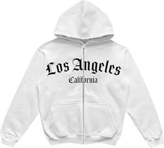 Generic Sweat a Capuche Homme Hooded Sweatshirt Sweats &agrave; Capuche Homme Printemps et Automne, Design Unique Casual avec Nom de Ville sur Le Sweats &agrave; Capuche