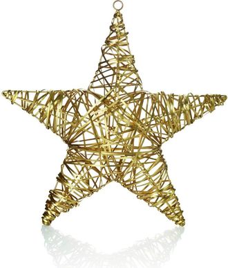 Philippi 272004 Christo - Stern - Weihnachtsstern - Weihnachtsdeko - S - Gold - Stahl - handvergoldet - Ø 15 cm