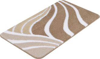 Kleine Wolke Badteppich Flame, 70x120 cm, Taupe