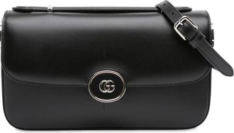 Gucci Hobo Bags - Small Leather Petite GG Satchel - Gr. unisize - in Schwarz - f&uuml;r Damen