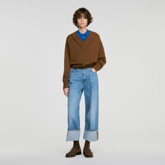 Sandro 2-in-1-Woll-Kaschmir-Pullover