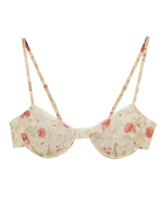 Prada Soutien-gorge &agrave; bordure en dentelle &agrave; imprim&eacute; floral