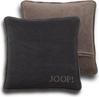 Joop Kissenhülle Uni Doubleface Taupe-Anthrazit Baumwolle/Polyacryl, Maße: 50cm x 50cm, 651273