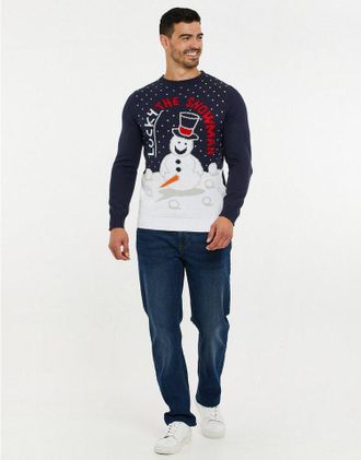 Threadbare Rundhalspullover THB Xmas Jumper Helsinki mit winterlichem Motiv