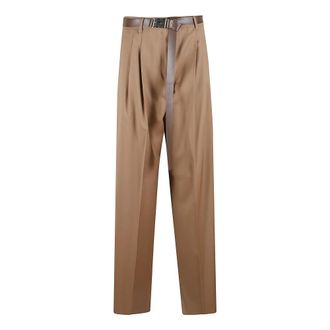 Max Mara Wollmischung Beige Hose - - Trousers - Damen - Braun - XS
