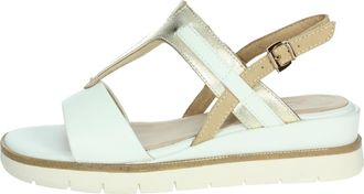 Marco Tozzi Damen Sandalen flach mit Schließe Plateau, Weiß (White Comb), 40 EU