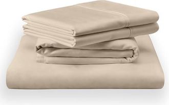 Tempur-Pedic Tempur, klassisches Baumwoll-Bettlaken-Set, Sandstein - Split King Size