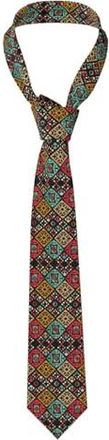 Generic Cravate Pour Homme Motifs Ethniques En Zigzag &Agrave; Chevrons, Style Tribal Ikat &Eacute;l&eacute;gant Men Tie Classique Cravate Pour Hommes Pour Remise De Dipl&ocirc;me &Eacute;v&eacute;ne