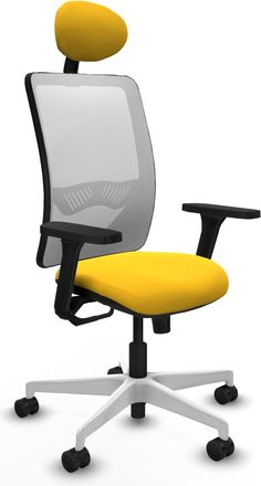 Piqueras y Crespo B&uuml;rostuhl Zulema mit 3D-Armlehnen, h&ouml;henverstellbarer Lendenwirbelst&uuml;tze und festem Kopfteil, ausgestattet mit 3-fach verstellbarem Sinkro-Schnitt und