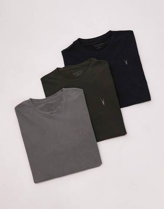 AllSaints Allsaints - Brace - T-shirt - Kaki/noir/vert