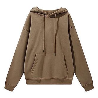 Generic Sweat &agrave; capuche pour homme - Manches longues - Sweat &agrave; capuche - Couleur unie - D&eacute;contract&eacute; - Avec poche - Loisirs - T-shirt de sport &agrave; manches longue