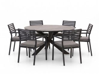 Bellagio la vita attrattiva Bellagio Rumo/Fidenza &oslash;149cm dining tuinset 7-delig stapelbaar