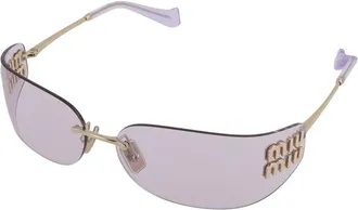 Miu Miu 0MU Rimless Metal Sunglasses - Lavender