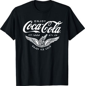 Coca Cola Ware Coca Cola Genießen Sie eiskalte Retro-Flügel T-Shirt