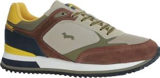 Harmont & Blaine Harmont&Blaine Baskets homme en daim et tissu avec d&eacute;tails Color Block EFM252.040.A60.AG, Marron beige., 44 EU