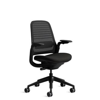 Steelcase Series 1 Ergonomischer B&uuml;rostuhl mit LiveBack Lumbalst&uuml;tze und 4D-Armlehnen Onyx Schwarz