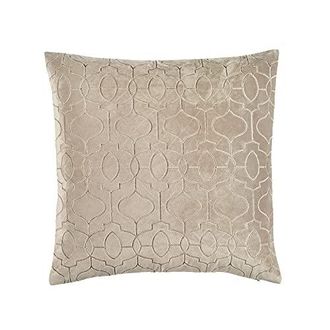 Lush Décor Dekorativer Samt-Kissenbezug, 50,8 x 50,8 cm (B x L), Taupe, quadratischer Kissenbezug, Wurfkissen für Bett, Couch oder Stuhl