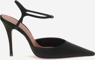 Amina Muaddi Carolyn satin Slingback Pumps Female 36.5