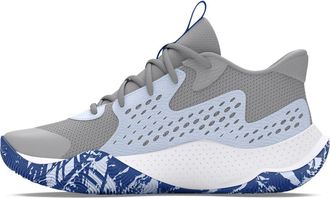 Under Armour Unisex UA Jet 23 Basketball Schuhe, Mod Gray/Nimbus Blue/Tech Blue, 43 EU