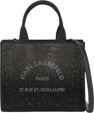 Karl Lagerfeld K/Rsg Square Mini-Tasche mit Strass-D&eacute;grad&eacute; - - Bags - Damen - Schwarzk - ONE SIZE