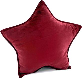 Heimtexland Dekokissen Weihnachten Formkissen Stern Kuschelkissen Samt 40 cm Deko Weihnachtskissen Zierkissen Geschenk-Idee Weihnachtsdeko Kissen Typ924 Bordeaux 