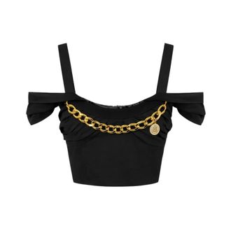 Elisabetta Franchi Damen, Oberteile, Schwarzk, SGr&ouml;&szlig;e