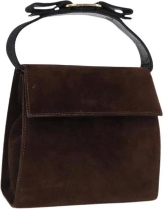 Ferragamo Pre-owned Daim sacs-main - Femme - Pre-owned - Brun - Taille: ONE Size