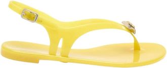 Casadei Femme, Chaussures, Jaune, Taille: 40 EU Jelly Flat Sandales