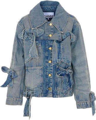 Ganni Veste En Jean - Bleu