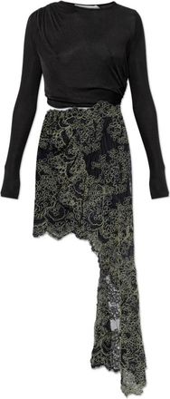 CHRISTOPHER ESBER Verve Twisted Tee Spitzen-Langarmkleid - - Dresses - Damen - Schwarzk - S