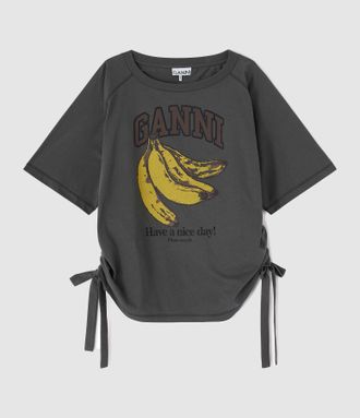 Ganni Tee-Shirt Future Heavy Jersey Raglan Volcanic Ash