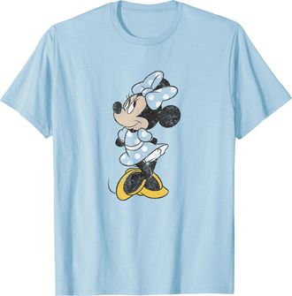 Disney Minnie Mouse Standing Outfit Color Fill Distressed T-Shirt