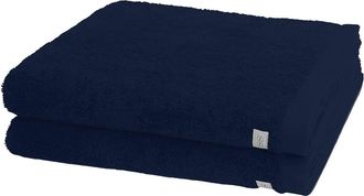 ROSS 2 teiliges Frottier-Set - Sinfonie (2 X Duschtuch im Set) - 500 g/m2 - Baumwolle - Walkfrottee - saugstark - weich und flauschig - Denim
