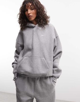 Nike sweat &agrave; capuche oversize en molleton &eacute;pais gris fonc&eacute;