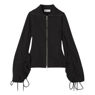 Lanvin Femme, Vestes, Noir, Taille: 36 FR Veste Ajustée Zippée