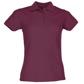 Fruit Of The Loom Damen Poloshirt SS092M, Rot - Rot (Burgunderrot), Gr. 46 (Herstellergr&ouml;&szlig;e: XXL)