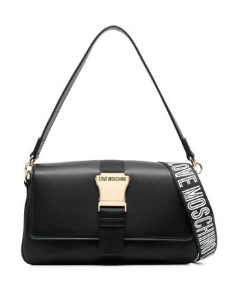 Love Moschino sac port&eacute; &eacute;paule &agrave; logo grav&eacute; - Noir