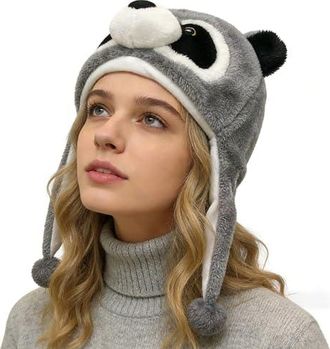 Generic Chapeaux dhiver en Forme danimal pour, Bonnets Doux et Chauds avec Sangles doreilles - Chapeaux dhiver pour - pour randonn&eacute;es, f&ecirc;te, Automne, Nouvel a