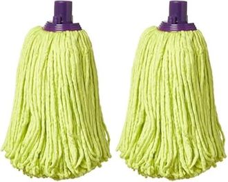 Mery Mikrofaser Wischmopp, 100% Mikrofaser, Chlorbest&auml;ndig, Effektiv f&uuml;r Reinigung, Gelb (Packung mit 2)