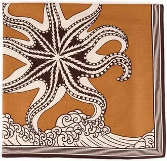 Inou&iuml; Editions Foulard imprim&eacute; en coton m&eacute;lang&eacute;
