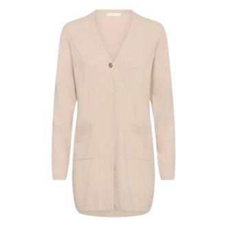 Inwear Cardigan Classique avec Poches Avant - Femme - Pulls - Beige - Taille: 40 FR