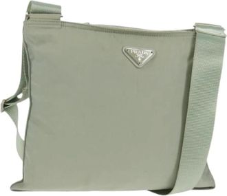 Prada Pre-owned Nylon sacs-prada - Femme - Pre-owned - Vert - Taille: ONE Size